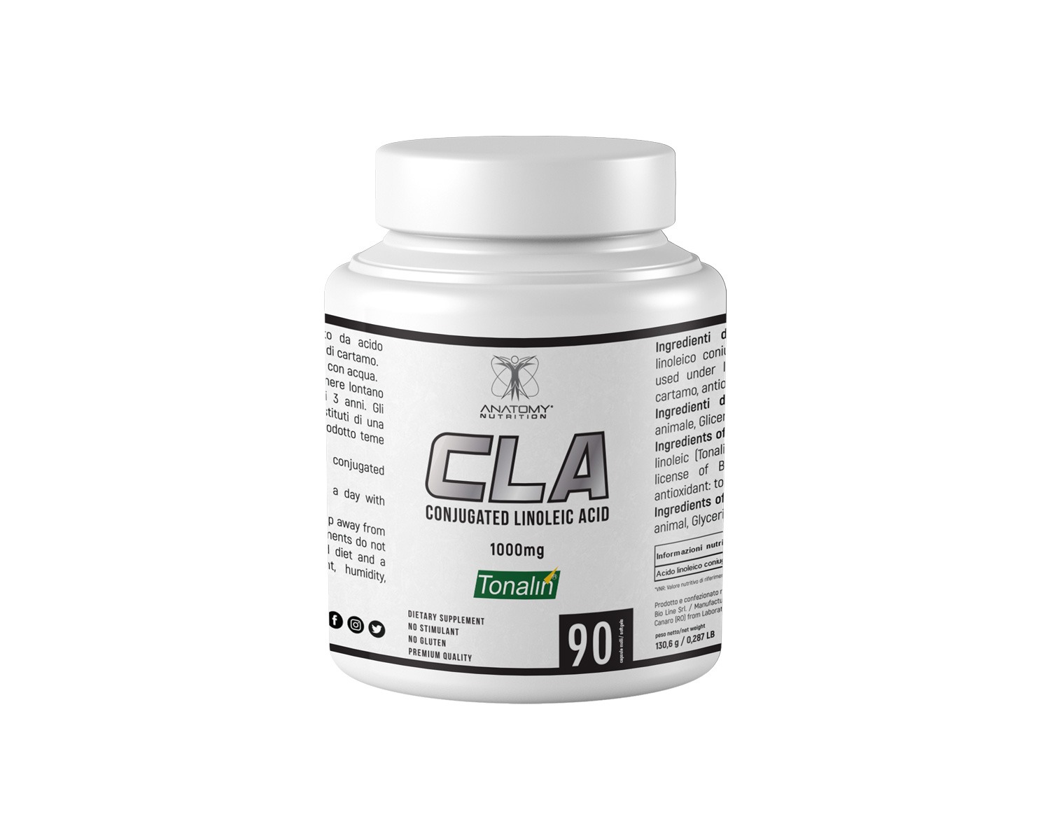 CLA 1000mg 90 SOFTGEL - Anatomy Nutrition - Integratori alimentari
